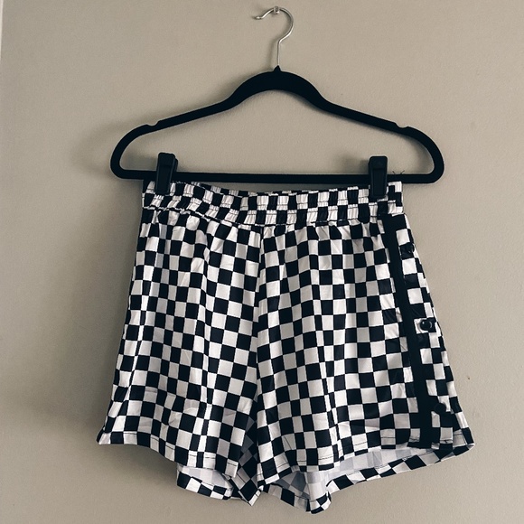 Adika | Shorts | Nwt Checked Checkered Satin Basketball Shorts With ...